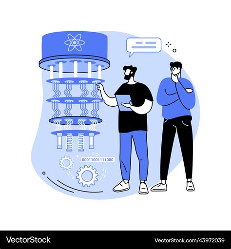 Quantum Computing Isolated Cartoon Royalty Free Vector Image