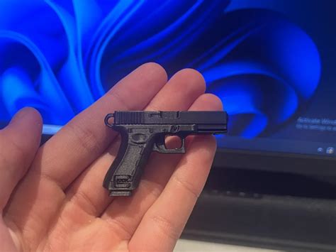 Mini Glock Keychain Free 3d Print Model Makerworld