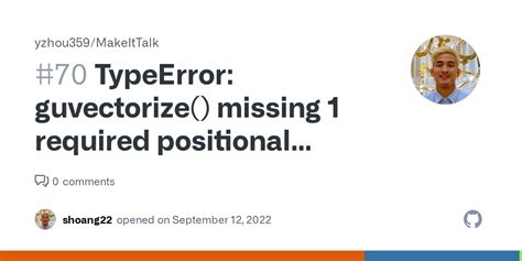 Typeerror Guvectorize Missing 1 Required Positional Argument