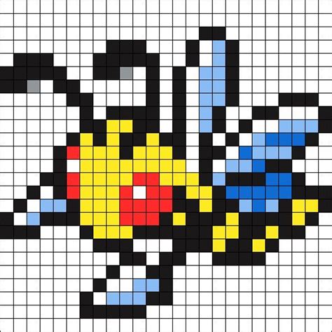 Beedrill Pokemon Sprite Kandi Pattern Cutiefly Pixel Art Dunsparce