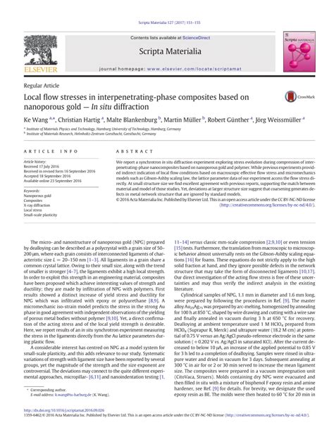 Pdf Local Flow Stresses In Interpenetrating Phase Composites Based On