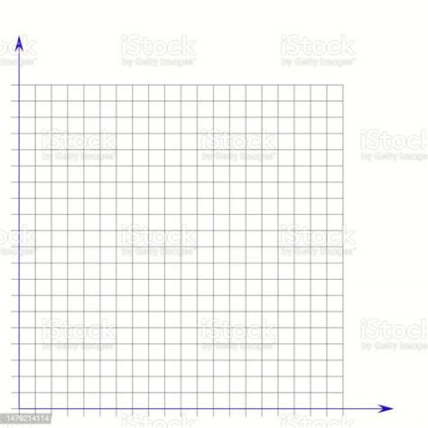 Grid Paper Mathematical Graph Cartesian Coordinate System With Xaxis