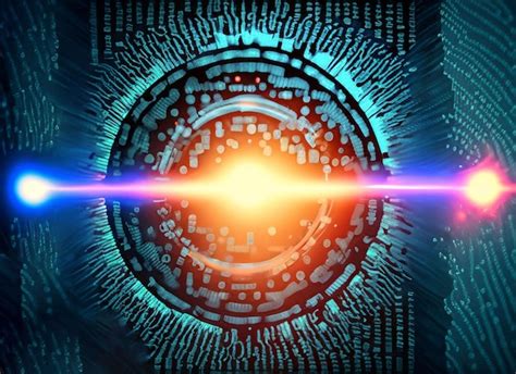 Premium Ai Image Technology Background Radiations In The Form Of Bits Ad