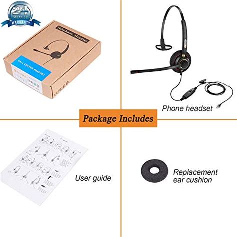 Arama Cisco Phone Headset With Noise Canceling Microphone Mute Switch Telephone Headset