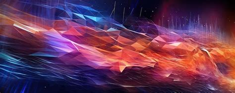 Premium Ai Image Dynamic And Futuristic Background With Abstract Shapes And Lines Panorama