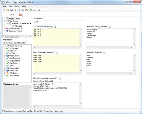 Using The ProjectWizard New ProjectSettings Txt Workflow