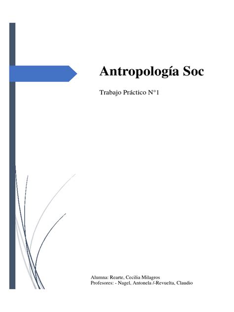 Tp1 Antropologia Pdf Antropología Science