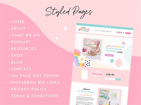 Playful Squarespace Template Design Pixie