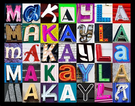 Makayla Personalized Poster Featuring Photos Of Sign Letters