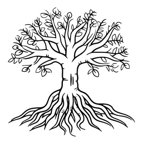 Premium Vector Root Of The Tree Outline Icon In Vector Format For Botanical Designs