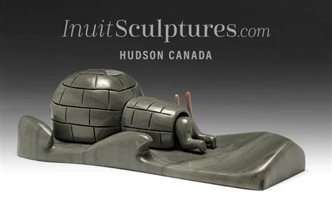 9 Igloo Scene By Joe Sala Back Door Entrance Sanikiluaq Original