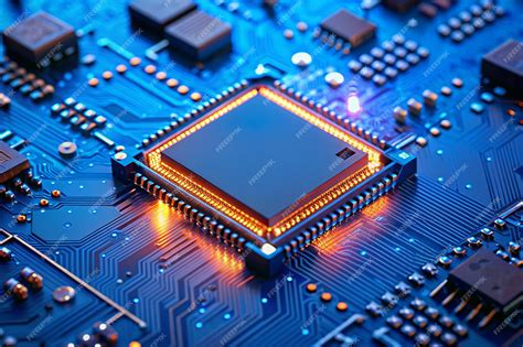 Powerful Computer Processor Microchip With The Word Representing Artificial Intelligence