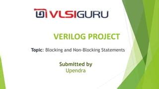 Verilog Blocking Non Blocking Statements PPT