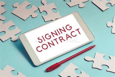 Inspiration Showing Sign Signing Contract Word For The Parties Signing