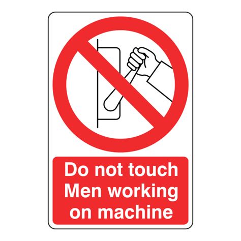 Do Not Touch Men Working Sign Landscape