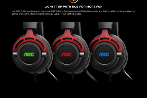 GH GH Gaming Headset AOC Monitor