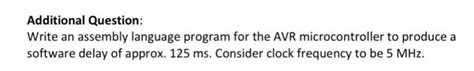 Solved Additional Question Write An Assembly Language Chegg