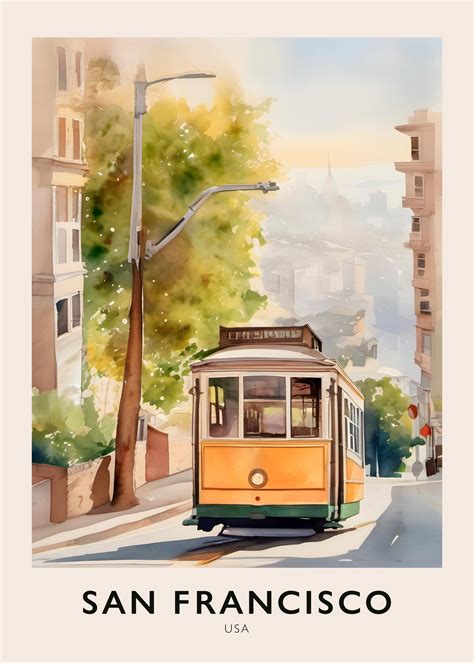 Sueños De San Francisco Póster Urbano Pictórico Poster Store Es