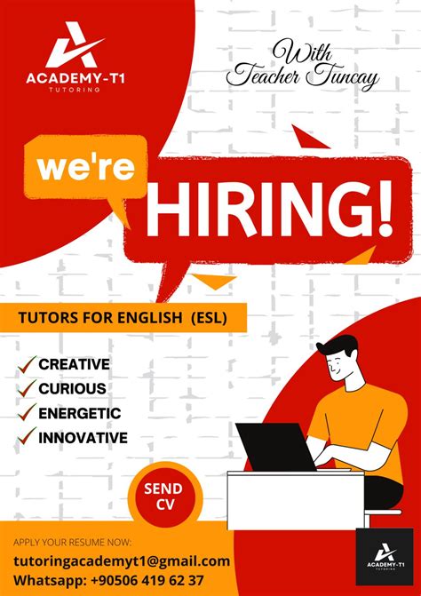 T1 Academy Tutoring On Linkedin Professional English Language Tutor Opportunity We Are