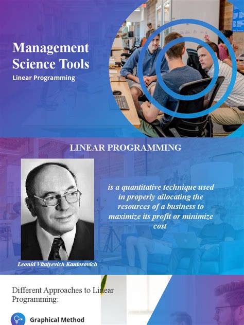 Management Science Tools Linear Programming Pdf Linear Programming