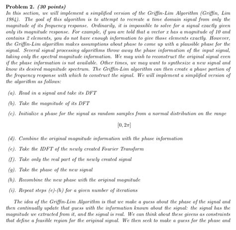 Problem 2 30 Points In This Section We Will