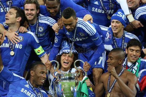2012 Champions League Final Chelsea Training Editorial Image Image Of