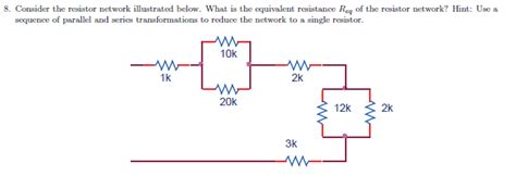 Solved Consider The Resistor Network Illustrated Below What