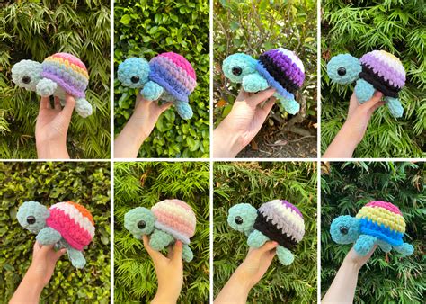Make A Crochet Pride Turtle Free Crochet Plushie Pattern — The Mary Jay