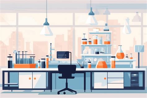 Laboratory Furniture Architecture Technology Premium Ai Generated Image