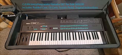 Yamaha Dx7 Programmable Algorithm Synthesizer 1980 90s Two Reverb