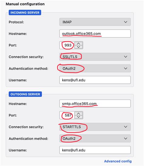 Imap Thunderbird Configuration Clas It