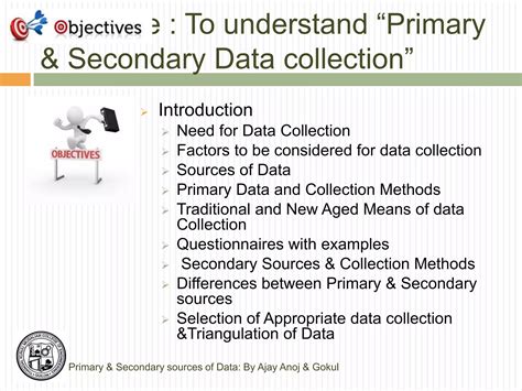 Primary And Secondary Data Collection Ajay Anoj And Gokul Potx