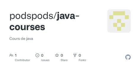Github Podspodsjava Courses Cours De Java