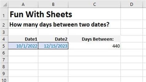 Calculate Days Between Dates Easy Fast Excel Spreadsheet Etsy