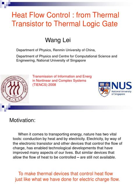 heat flow control from thermal transistor to thermal logic gate pdf