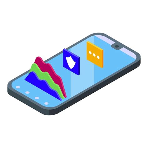 Premium Vector Smartphone Graph Icon Isometric Vector Digital