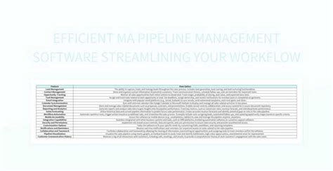 Streamline Your Workflow With Efficient Management Software For Marketing Pipelines Excel