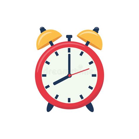 Alarm Clock Wake Up Timer Clock Morning Timer Clock Cartoon Design Ringing Watch Stock Vector
