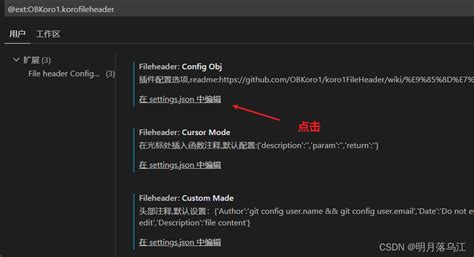 vscode设置文件注释和函数注释使用korofileheader插件 vs code 注释 中的注释 csdn博客