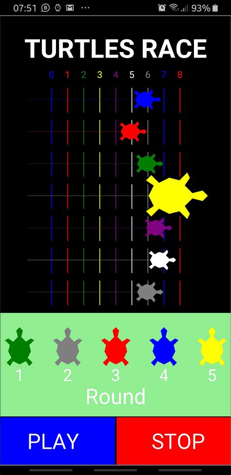 2nd Version Of Turtle Race Created With Pydroid3 On My Samsung Note 9