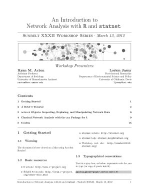 Fillable Online Network Analysis With R And Statnet Fax Email Print PdfFiller