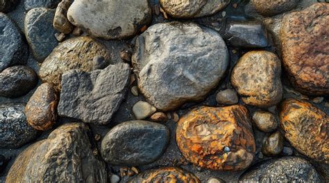 Premium Photo The Pebbles On The Seashore Texture Background