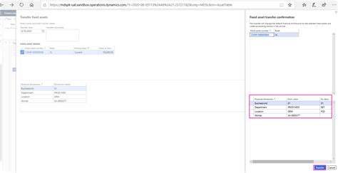 Microsoft Dynamics 365 Fixed Assets Fixed Assets Transfers Mahmood Ul Hassan