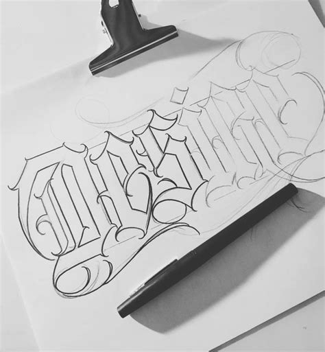 Chicano Calligraphy Practice