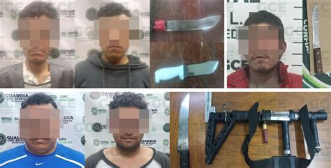 Traían Armas Prohibidas Cinco Sujetos