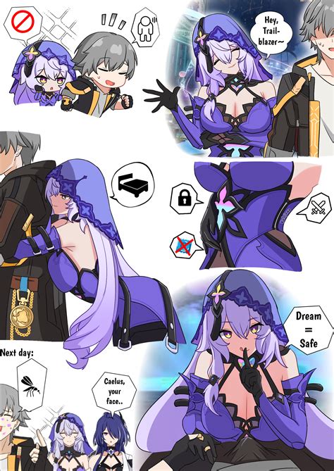 Trailblazer Acheron Caelus And Black Swan Honkai And 1 More Drawn