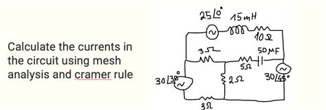 solved calculate the currents in the circuit using mesh