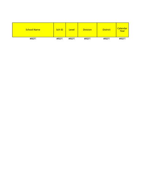 1 2020 School Mea Data Gathering Template Pdf Teachers Schools