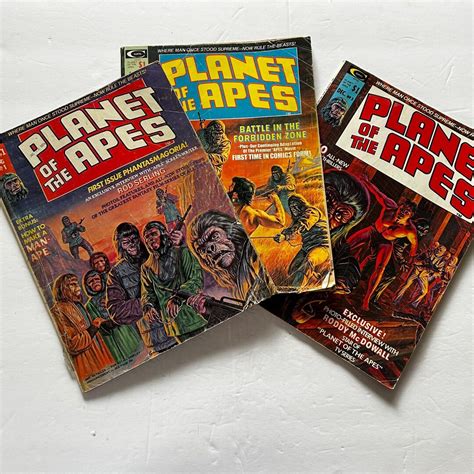 1974 Planet Of The Apes Comic Books Vol 1 Issues 1 2 3 Presented