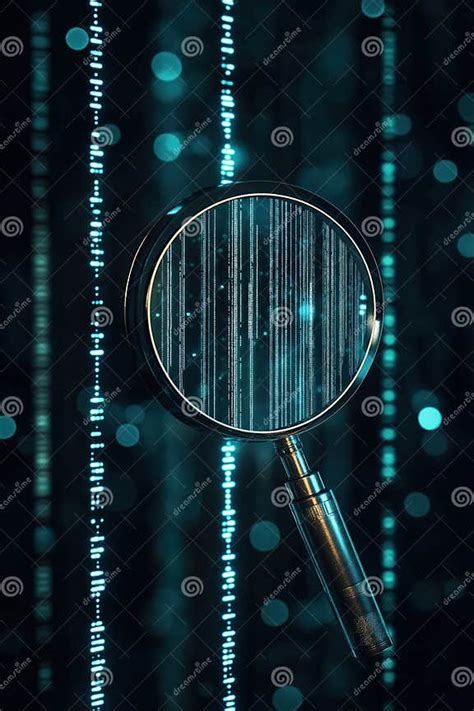 Exploration Of Digital Data Through A Magnifying Glass Against A